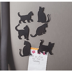 Fox Valley Traders Cat Silhouette Fridge Magnets, Set of 6, Black, One Size Fits All