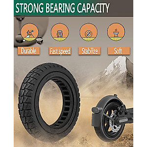 GLDYTIMES 10X2.125 Solid Tire: 50/75-6.1 Tires Replacement for Gotrax G4 GXL V2 Ninebot D40x F25 F30 F35 F40 F45 F60 Electric Scooter, 10x2/54-152, 10 Inch Off Road Front Rear Tubeless Wheel