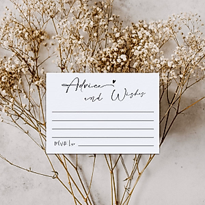 30 Pieces Advice and Wishes Cards, Minimalist Wedding Advice Cards, 4x6 Inches Advice Card, Wedding Registry Ideas, Advice Cards for Bridal Shower, Baby Shower, Newlyweds, Graduate-A23