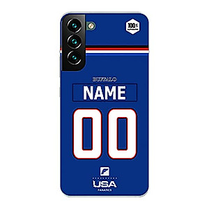 Football Phone Case Buffalo New York USA Customize Your Name and Number Silicone Transparent - Compatible iPhone and Samsung (Samsung Galaxy A04)