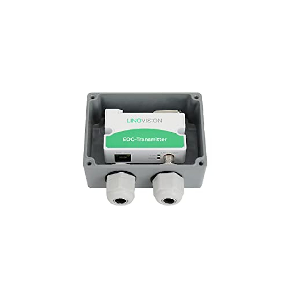 LINOVISION EOC Transmitter with Waterproof Enclosure, Used with EOC Receiver or EOC Switch for Upgrading Analog Surveillance System to IP Surveillance System