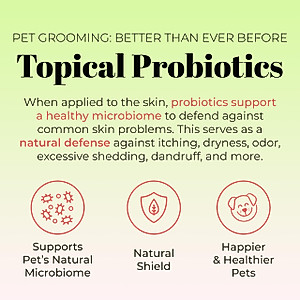 Skout's Honor Probiotic Pet Shampoo & Conditioner with Avocado Oil & Omega-3s, 97% Natural, Paraben & Sulfate-Free, Cruelty-Free, 16oz, Sunkissed Coconut