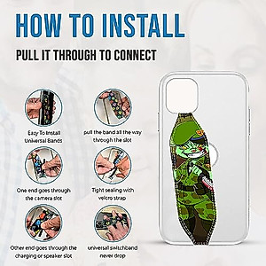 Switchbands Universal Phone Grip Strap |Pack of 2| Reversible Phone Hand Strap for Phone Cases as Phone Loop Holder| Secure handling by Comfortable Phone Strap - Color & Psychedelic Dog Paw Prints