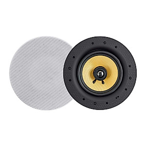 Monoprice Caliber 60-Watt Powered 6.5in Ceiling Speakers Fiber 2-Way with Bluetooth