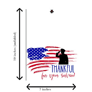 Red Door Inspirations Thank You Military, Veteran Appreciation Card (Thank You Single Military Card)