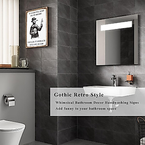 Gothic Bathroom Decor Wash Your Hand Plague Doctor Funny Restroom Wall Decor Tin Sign 8 X 12 Inch