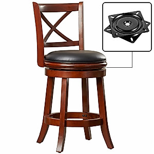 SEHOI 2 Pack 10 Inch Black Bar Stool Swivel Plate, 360° Rotating Full Ball Bearing Swivel Replacement, Seat Swivel Base Mount Plate for Chairs, Recliners and Boat Seat