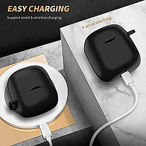 TOLUOHU for JBL Tune 225TWS/220TWS Case Cover,Carry/Shockproof/Waterproof Silicone Protect Skin Case Cover for JBL Tune 225TWS/220TWS Wireless Earbuds Accessories with Keychain