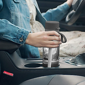 Philips GoZero Everyday Filtered Water Bottle with Philips Everyday Water Filter, BPA-Free Tritan Plastic, Purify Tap Water Into Healthy Drinking Tasting Water, 22 oz, Grey