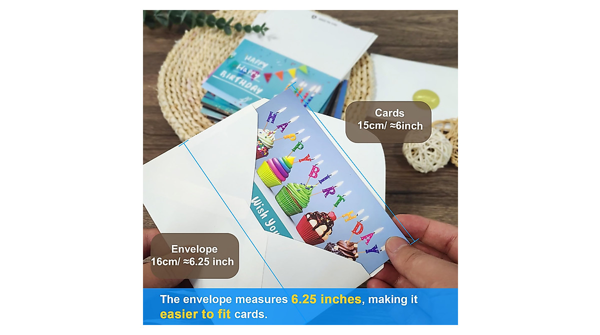 Bulk 160 Birthday Cards with Envelopes and Messages for All Occasions
