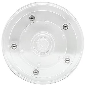 4 Inch Lazy Susan Turntable Organizer 360 Degree Rotation Acrylic Round Turntable for Kitchen Corner Cabinets Spice Rack Cake Decorating/Showoff [FDXGYH, Transparent]