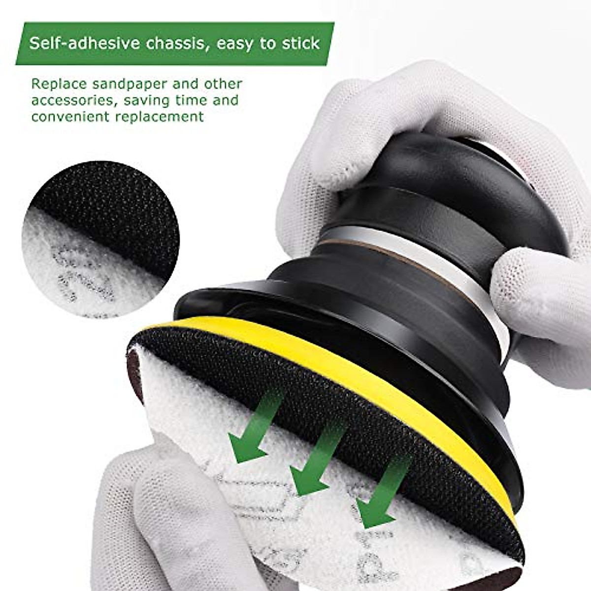 DFESKAH Air Random Orbital Sander,5"Air Sander,Dual Action Pneumatic Sander