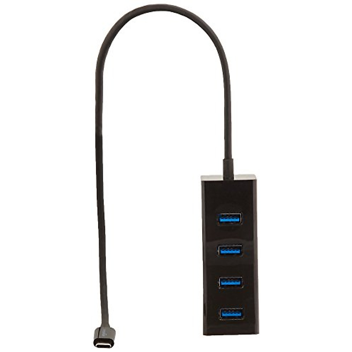 Amazon Basics USB 3.1 Type-C to 4 Ports USB Adapter Hub, Black