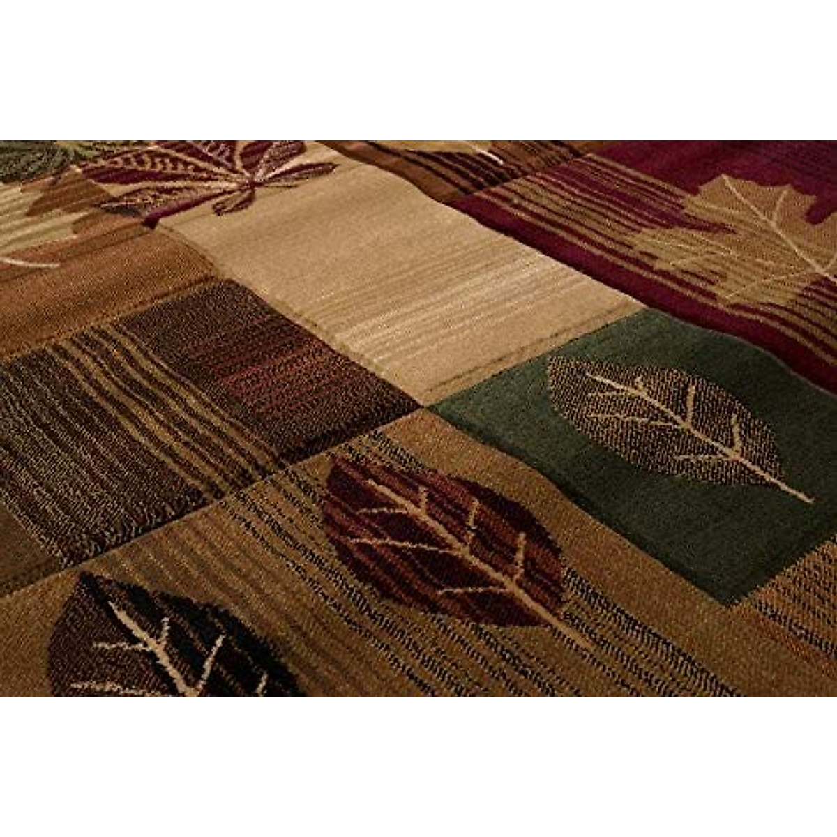 United Weavers of America Contours Cem Autumn Bliss Area Rug - 2ft. 7in. x 7ft. 6in., Multicolor, Jute Backing Rug with Natural Geometric Pattern