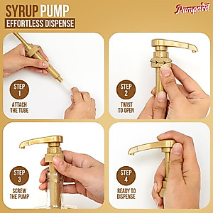 Pumpard Syrup Pump – Mess-Free Coffee Syrup Dispenser with Air-Tight, Leak-Proof Design, Compatible with Most 750ml & 1L Bottles