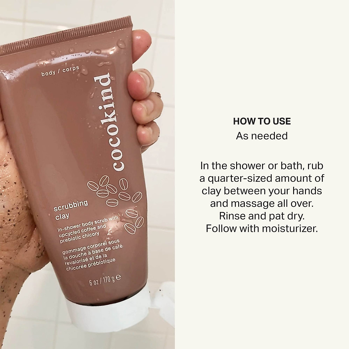 Cocokind Scrubbing Clay, Exfoliating Body Scrub and Body Wash, Brightening Body Scrub and Body Exfoliator, Coffee Body Scrub, Body Skin Care Products