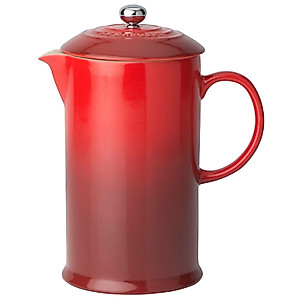 Le Creuset Stoneware French Press, 34 oz., Cerise