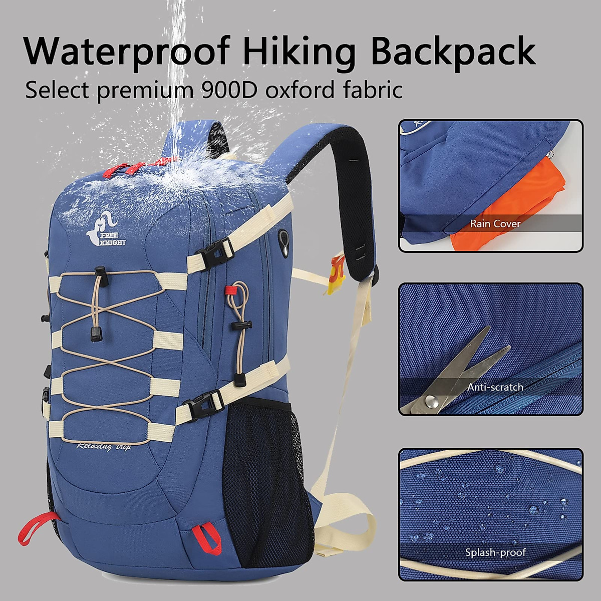 Storvyllf Hiking Backpack for Women, Camping Backpack Men Waterproof Lightweight Daypack Bag for Outdoor Travel Sport