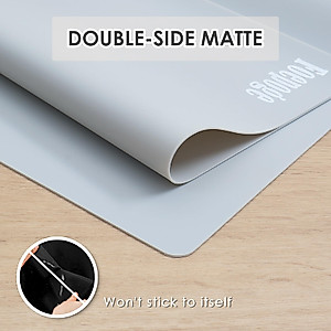 31.5" x 23.6" Extra Large Silicone Mat for Resin Casting, Crafts and Epoxy, Nonstick Silicone Sheet for Jewelry Casting Molds, Countertop Protector Mat Heat Resistant Placemats by Foepoge, Gray