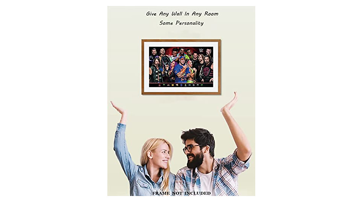 WWE Wall Poster 12x18 - FatCat Matte Gift for Fans & Decor