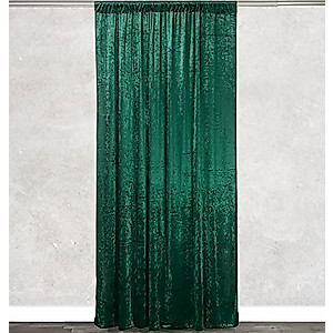 Your Chair Covers - Velvet 10 ft x 60 Inch Drape with 4 Inch Pocket - Emerald Green