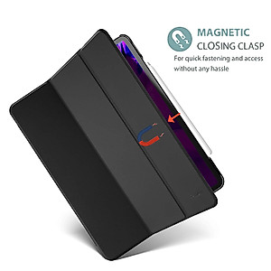 ProCase Smart Case for iPad Pro 12.9 2022/2021/2020/2018, Slim Stand Hard Back Shell Smart Cover for iPad Pro 12.9" 6th Gen/5th Gen/4th Gen/3rd Gen -Black