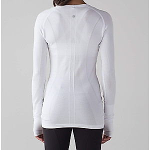 Lululemon Swiftly Tech Long Sleeve Crew (Heathered White, 10)