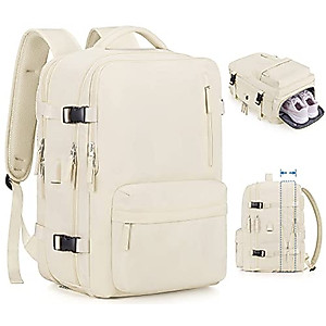 Large Travel Laptop Backpack, Expandable 45L Carry On Backpack Water Resistant Airline Approved Business Work Computer Bag Gifts for Men & Women Fits 17 Inch Notebook