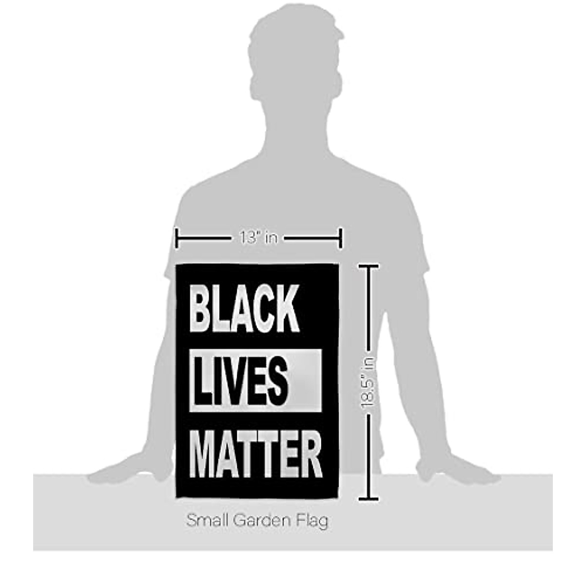 USA Made Black Lives Matter-Civil Rights Double-Sided Lawn Decoration Gift House Garden Yard Banner Revolution Movement Equality Social, Flag 13"x 18.5", Thick Fabric