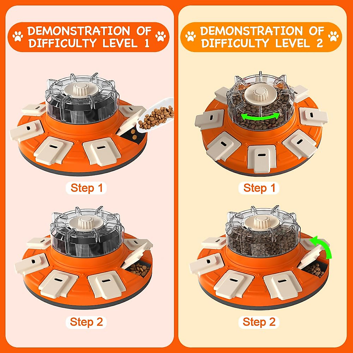 Mankoda Dog Puzzle Toys, Slow Feeder Dog Bowls, Interactive Dog Toys for Boredom Buster and Mental Stimulation, Rotating Non-Slip Dog Food Dispenser for Small Dogs, Large Dogs and Puppy