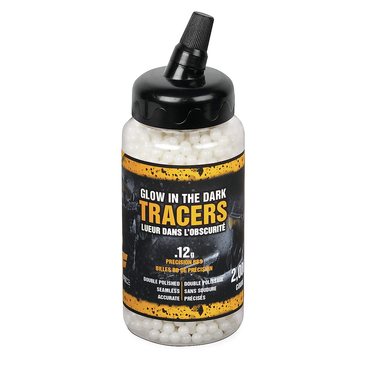 Game Face SAP2KGLW Tracer .12-Gram 6mm Glow In The Dark AirSoft BBs (2000-Count)