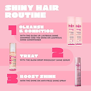 Cake Beauty The Glow Up Lustrous Shine Shampoo, Vegan and Sulfate-Free, 10 oz