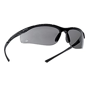 Bollé Safety 253-CT-40045 Contour Safety Eyewear with Semi-Rimless Nylon Frame and Smoke Anti-Fog Lens