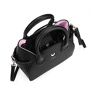 Women Top Handle Bags Cute Cat Ear Shoulder Bags Crossbody Bags(Black)