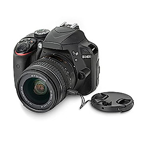 55mm Front Lens Cap Cover with Deluxe Cap Keeper for Nikon D3400 D3500 D5600 D7500 with Kit Lens AF-P 18-55mm for Sony A7 A7II A7III A7IV with Kit Lens FE 28-70mm & More Lenses with 55mm Filter Thread