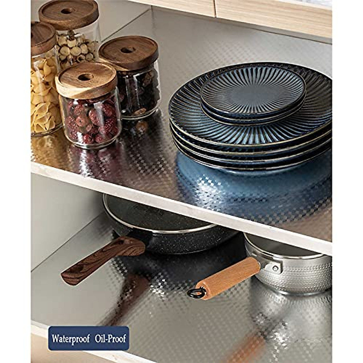 Kitchen Backsplash Wallpaper Aluminum Foil Wall Sticker(15.7×118.1inch)