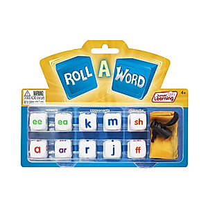 Junior Learning Roll a Word Develop Spelling and Word Formation Dice, Multi