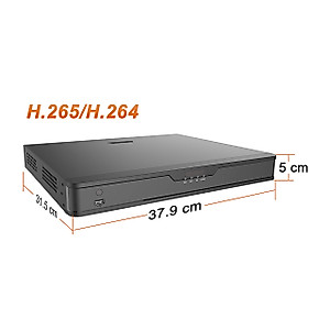 Sinis Security 4K 8 Channel CCTV Security DVR Recorder with 2TB Hard Drive, H.265+ Hybrid 5-in-1 Surveillance DVR, Support 8CH 8MP/15fps Security Analog and 2 IP Cameras for 24/7 Home CCTV System