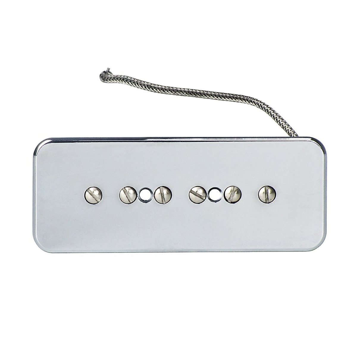 FLEOR Alnico 5 Single Coil Pickup Soap Bar Pickups Chrome P90 Neck & Bridge Pickup Set
