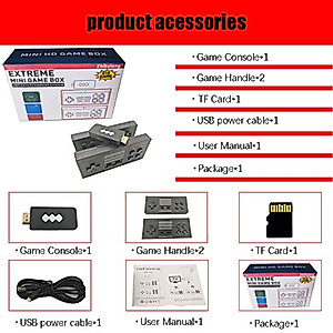 Wireless retro video game console, Plug and Play Video Game TV Stick 4K Built-in 10000+ nostalgia stick classic games system,with Dual 2.4g wireless controller gamepad, HD output games tv stick