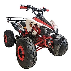 X-PRO Thunder 125cc 125cc ATV Quad Youth 4 wheeler ATVs Quads Big 19"/18" Tires，Red