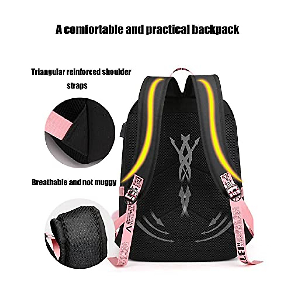 JinJuKPOP Backpack Merchandise Set Casual Backpack Messenger Bag School Bag College Bag Laptop Bag With Pencil Case Bag