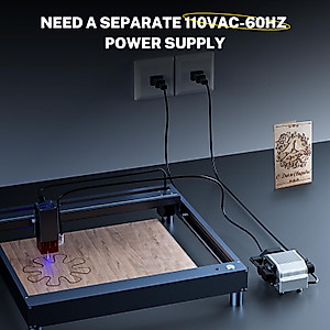 GEEKBEE Air Assist for Laser Cutter and Engraver, Air Assist Pump Kit, Adjustable 30L/Min, Air Assist for XTool D1, D1 Pro, Other Laser Cutter and CNC Cutting, Remove Smoke and Dust,Protect Laser Lens