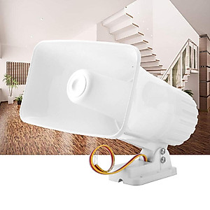 Wired Alarm Siren Horn, 150 db DC 12V Dual Tone Wired Horn Siren Burglar Alarm System Warning Horn Outdoor Electric Security Siren for Home Security