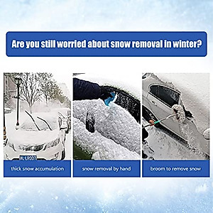 Aolbic Ice Scrapers for Car Windshield, Snow Brush for Car, 33" Ice Scraper and Extendable Snow Brush, with Ergonomic Foam Grip 360° Pivoting Brush Head Snow Scraper for Cars, Trucks, SUVs
