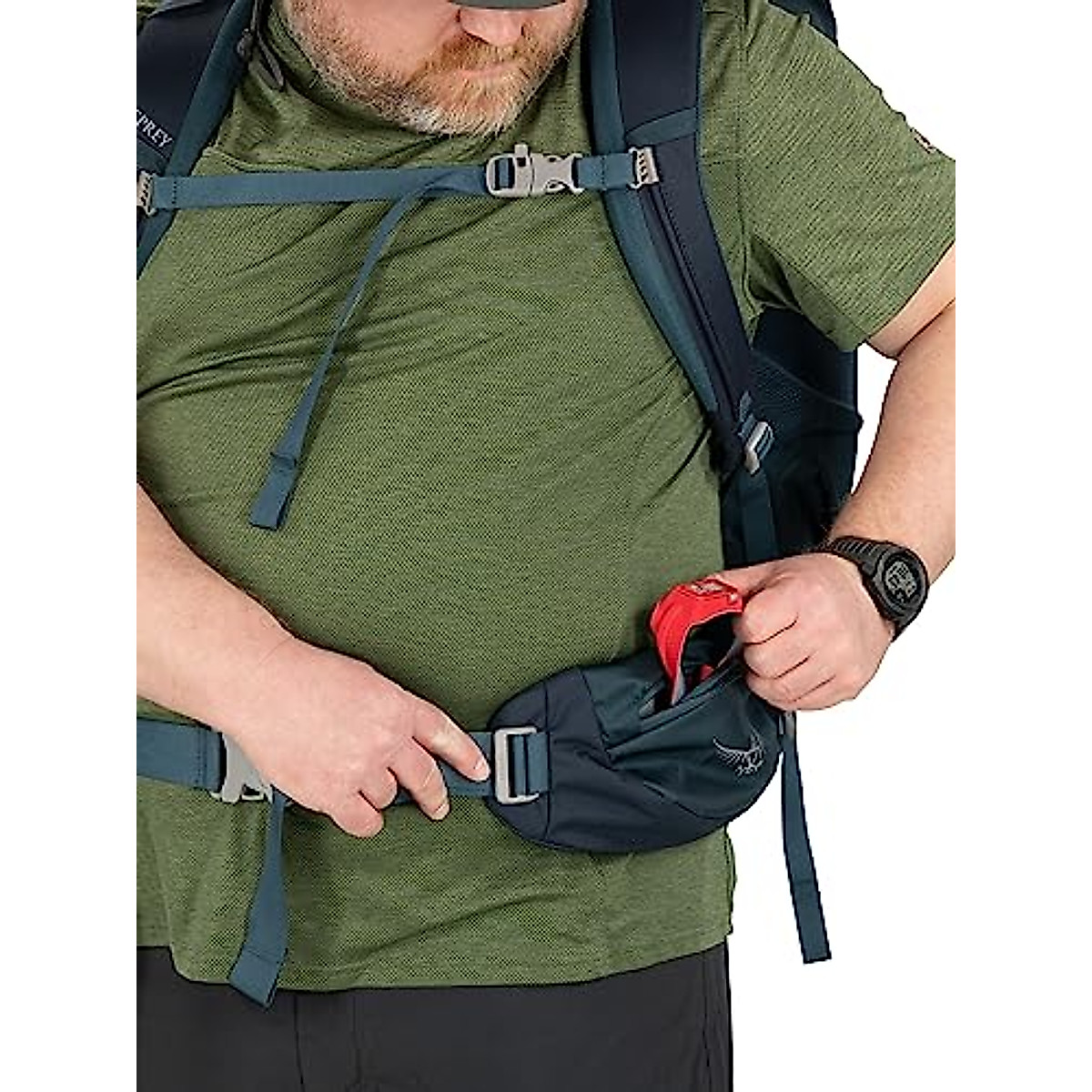 Osprey Volt 65L Men's Backpacking Backpack, Mamba Black, One Size, Extended Fit