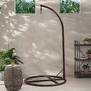Christopher Knight Home 317947 Briggs Hanging Chair Stand, Brown