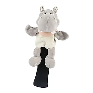 Colaxi Golf Club Wood Head Cover Driver Fairway Wood Head Cover Golf Headcovers Replacement Sleeve Protector Guard with Cute Hippo Design