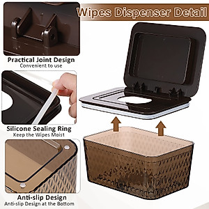 2 Pieces Wipes Dispenser Baby Wipe Holder Case Dustproof Wipes Box Wipes Container with Lid Keep Diaper Wipes Fresh