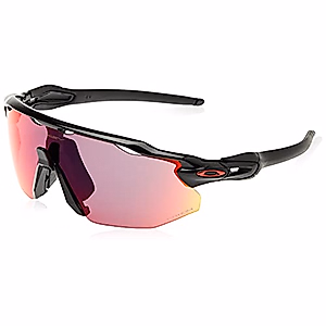 Oakley Men's OO9442 Radar EV Advancer Rectangular Sunglasses, Polished Black/Prizm Road, 38 mm